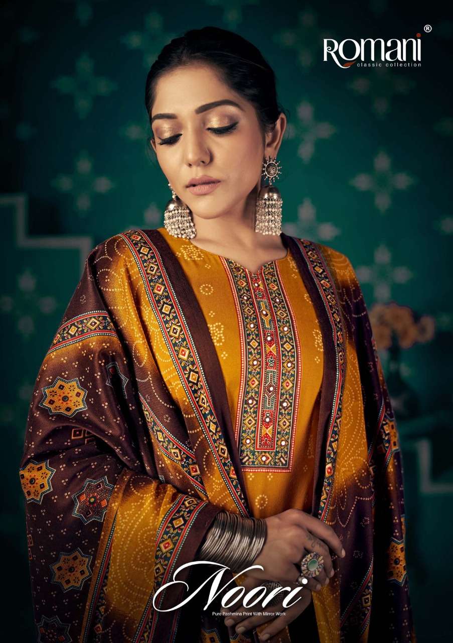 ROMANI NOORI PURE PASHMINA WINTER SUITS LATEST CATALOGUE
