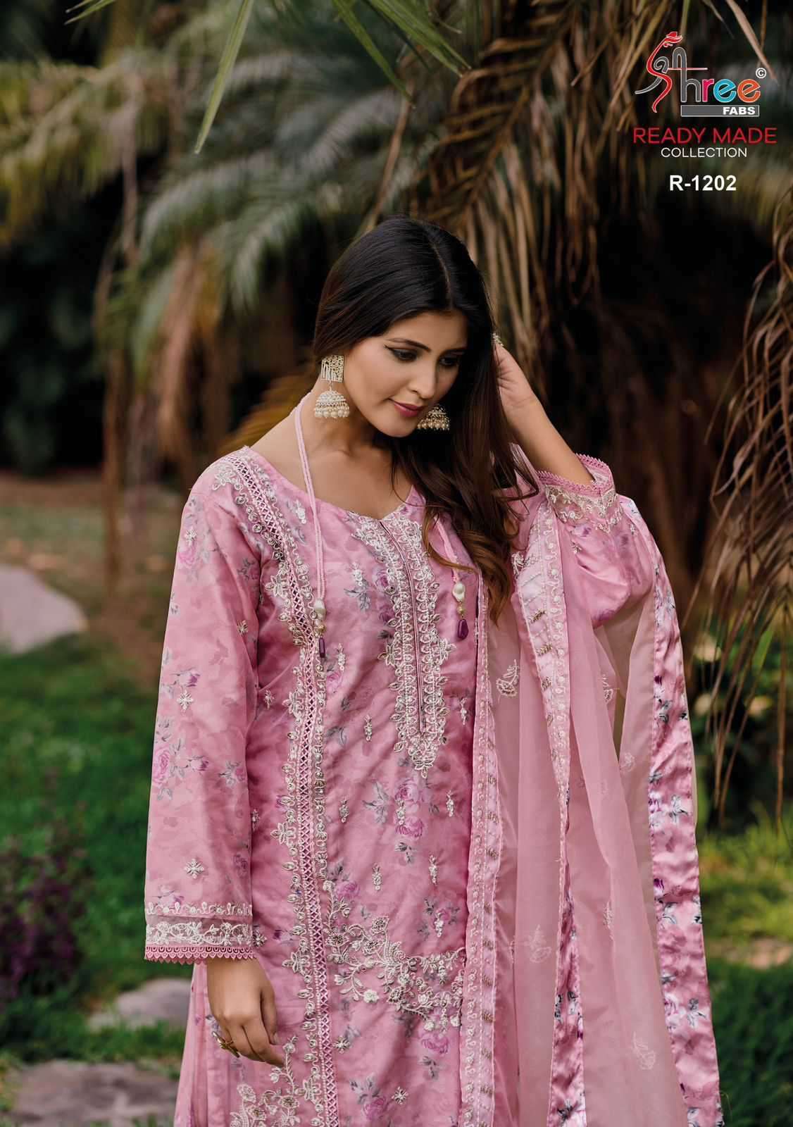 SHREE FAB R 1202 COLORS PAKISTANI ORGANZA SUIT COLLECTION SUPPLIER 2024
