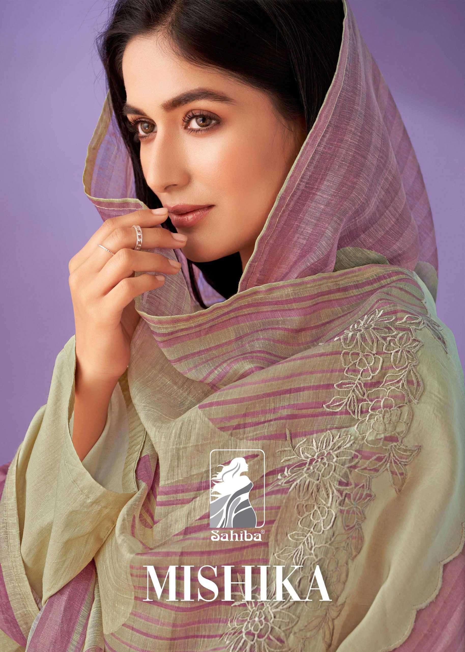 SAHIBA MISHIKA COTTON LADIES SUIT CATALOG WHOLESALER IN SURAT 2024