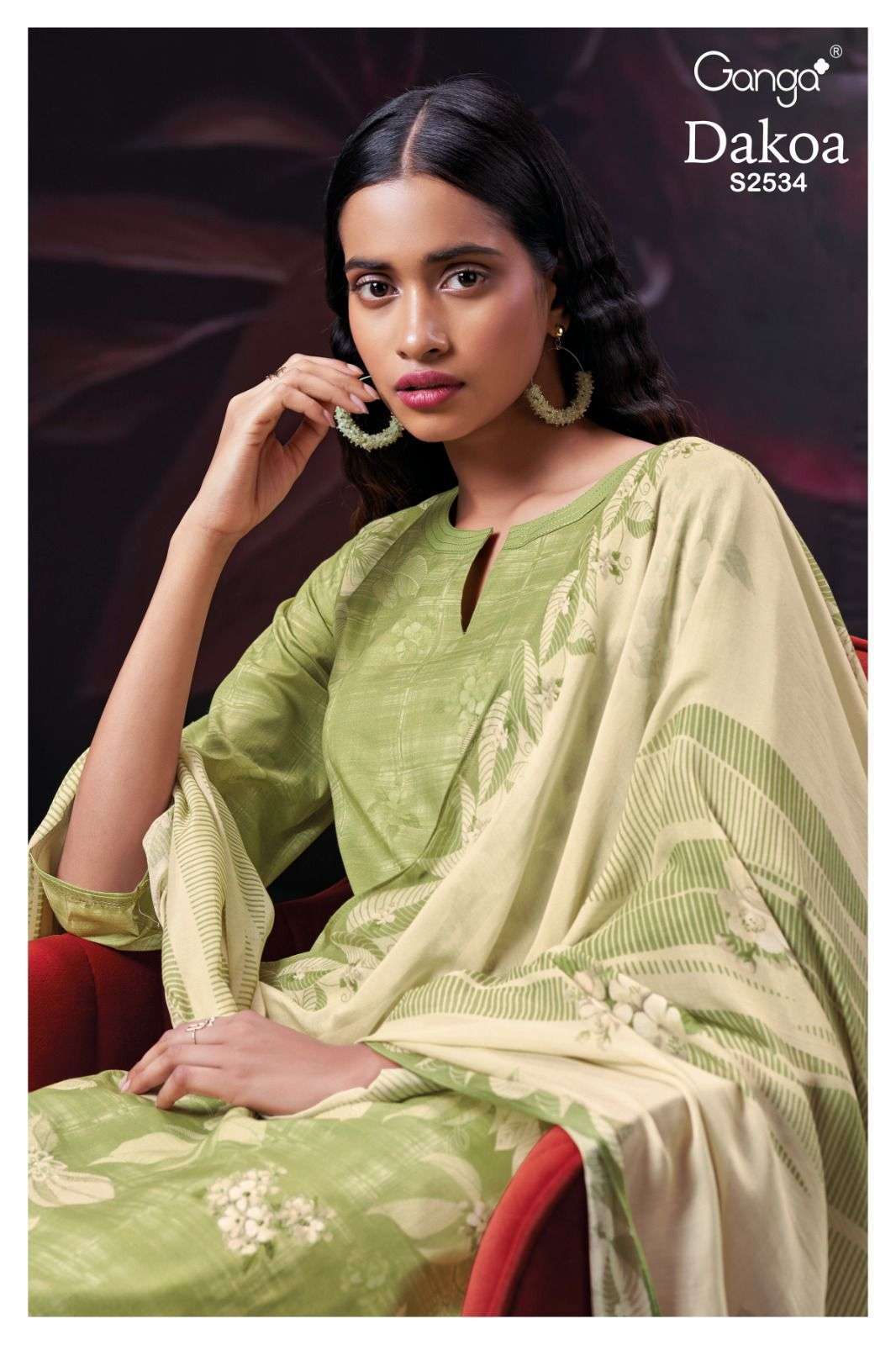 GANGA FASHION DAKONA 2534 COTTON GANGA SUIT CATALOGUE DEALER IN SURAT 2024