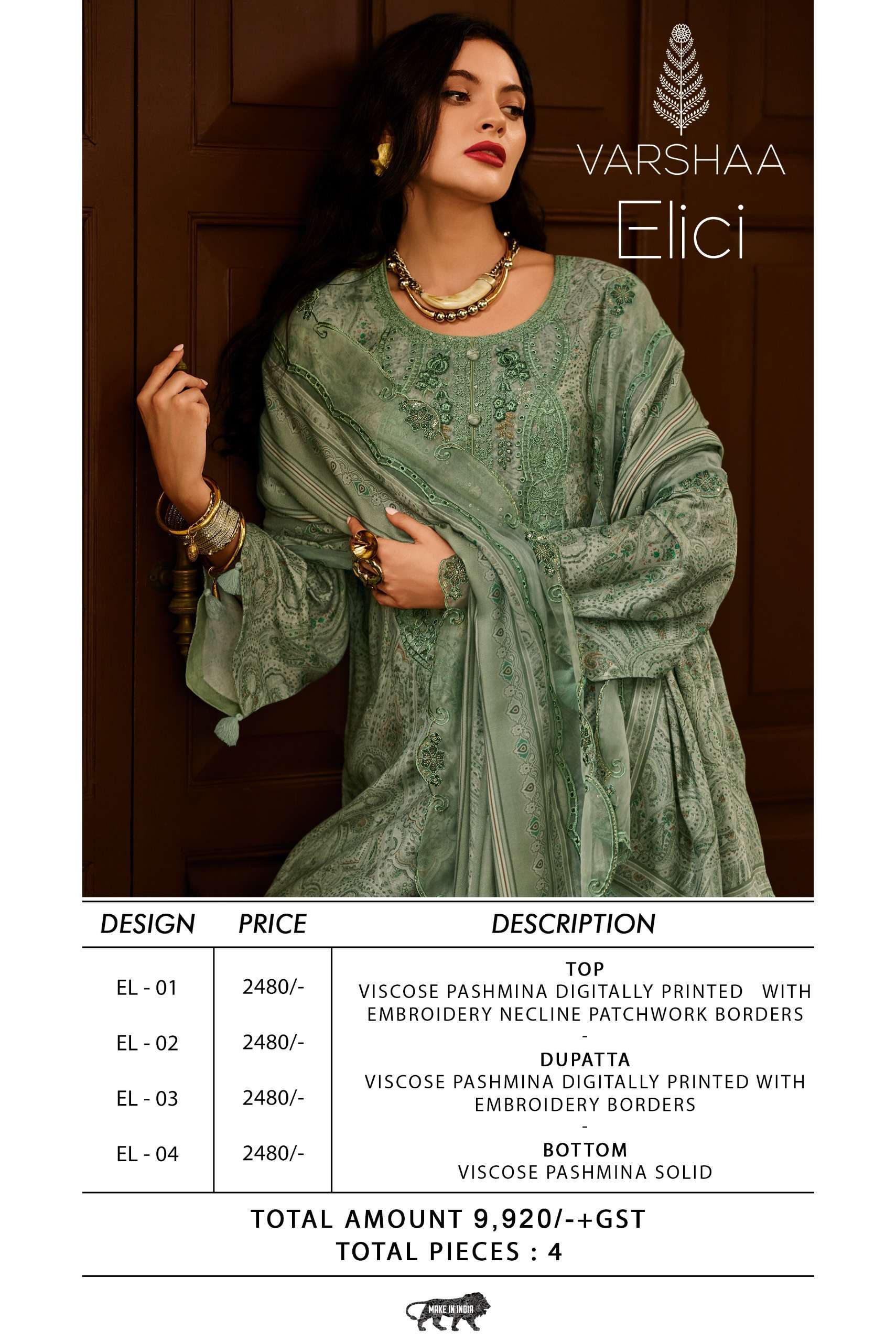 VARSHA ELICI WINTER WEAR FANCY LADIES PASHMINA SUIT WHOLESALER IN SURAT ...