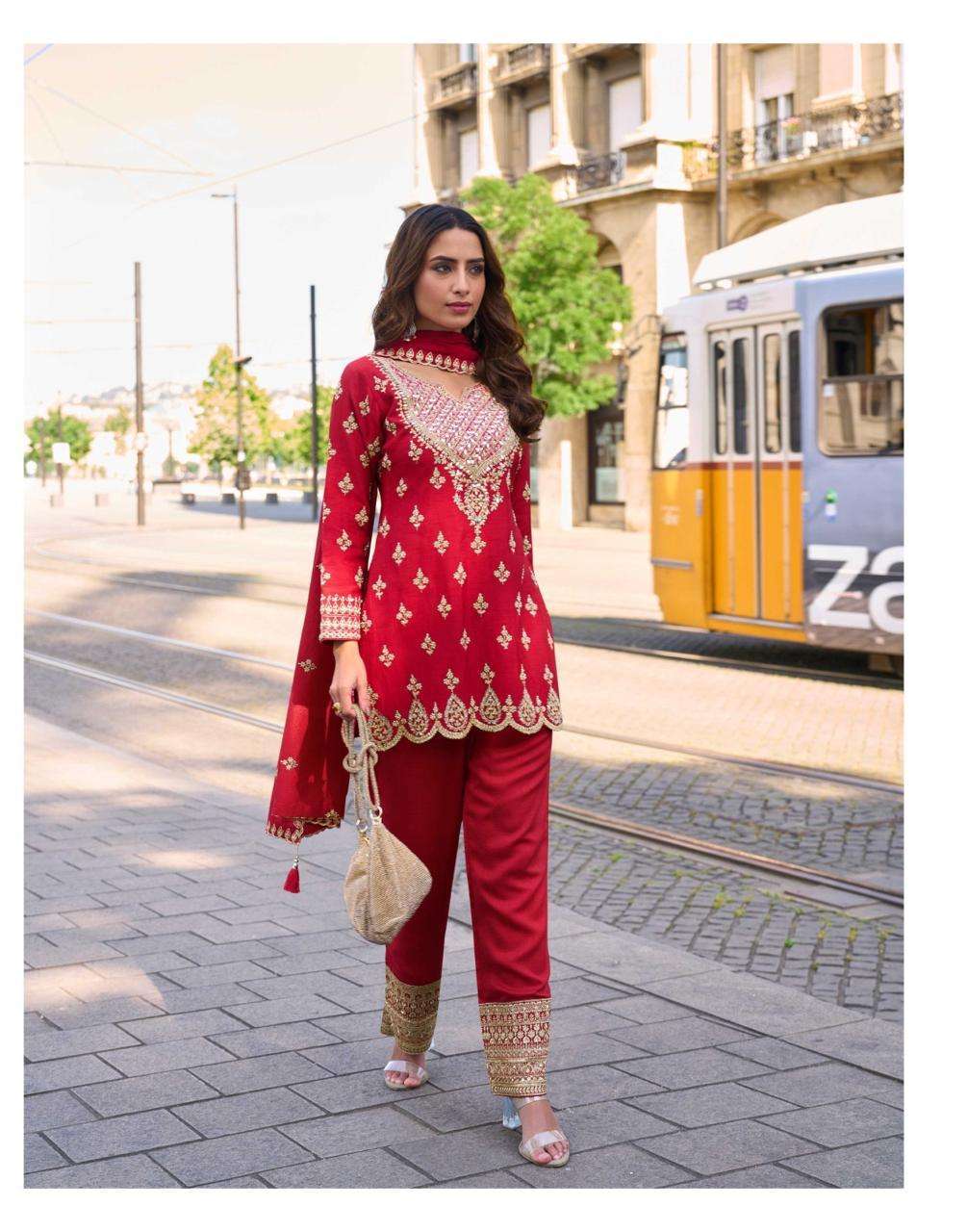 SAYURI MUMTAZ NX 10029 AND 10030 DESIGNER PALAZZO SUIT WHOLESALER