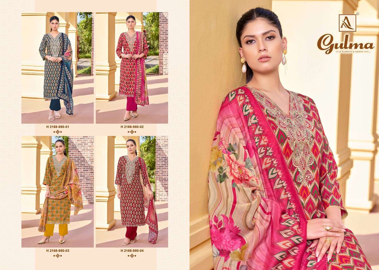 ALOK SUIT GULMA VISCOSE RAYON SALWER SUIT WHOLESALER