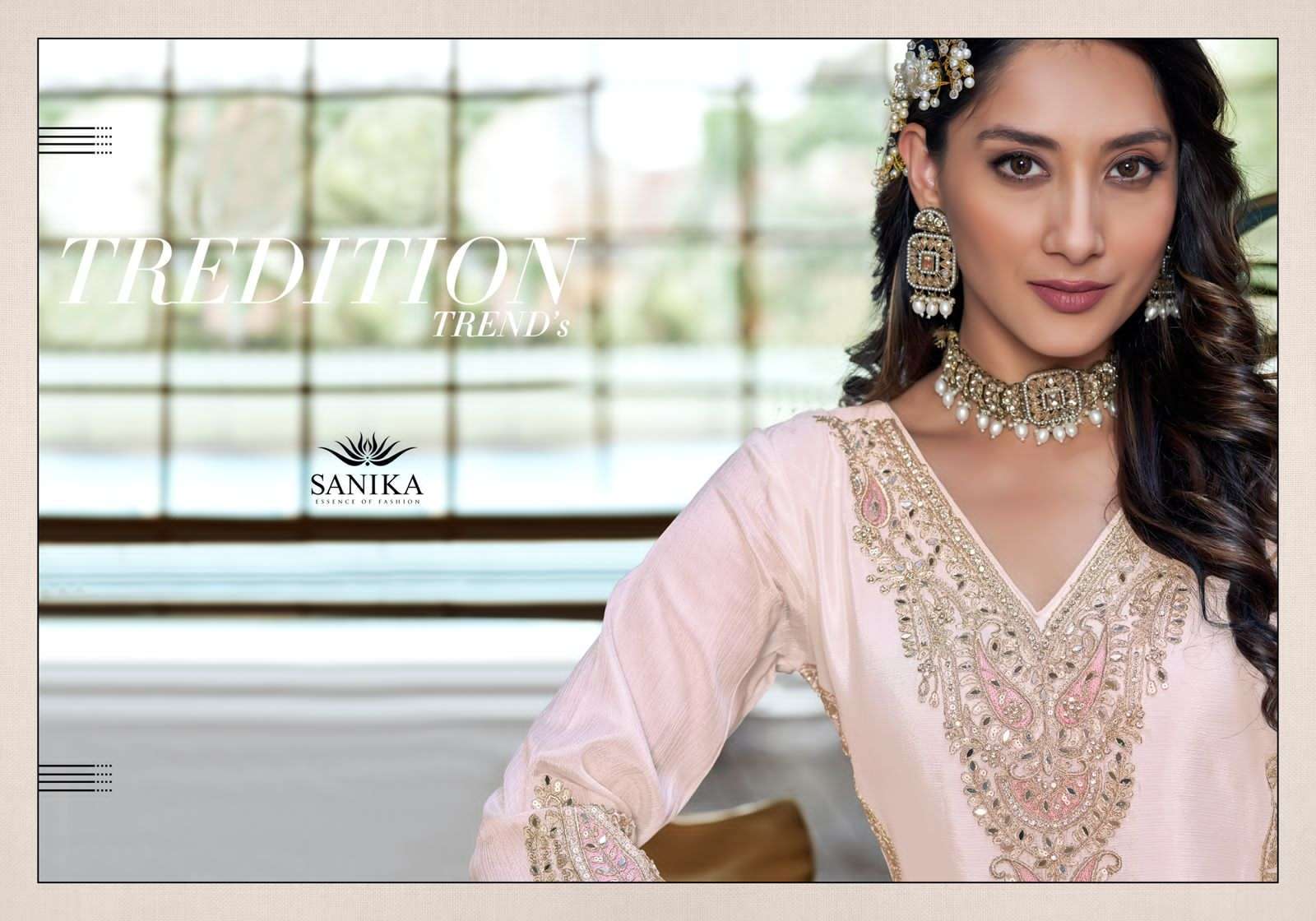 SANIKA KALKI PREMIUM CHINON SILK GHARARA SUIT CATALOG WHOLESALER