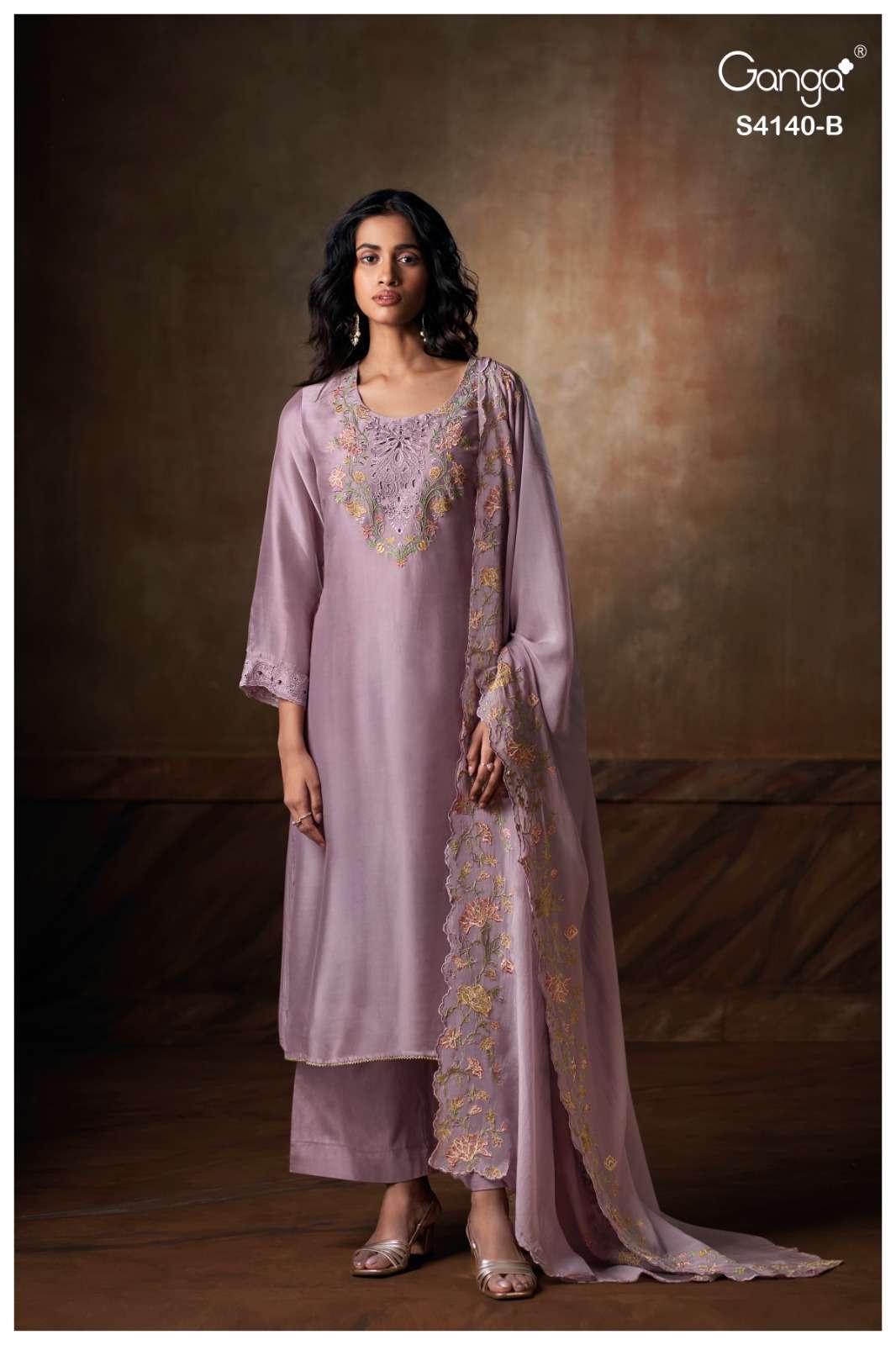 GANGA FASHION CASSARA 4140 BEMBERG SILK SUIT WHOLESALER 2026