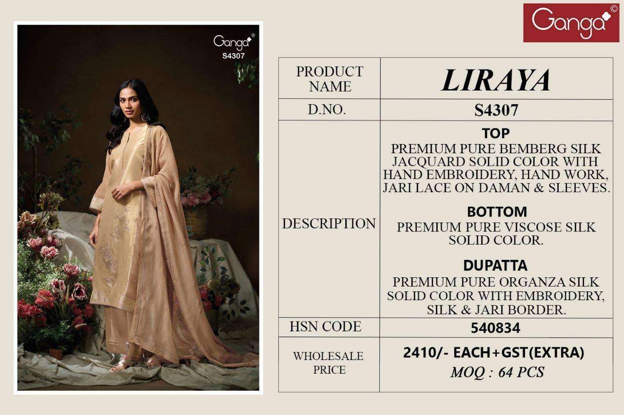 GANGA FASHION LIRAYA 4307 PREMIUM DESIGN LADIES SUIT WHOLESALER BEST ...