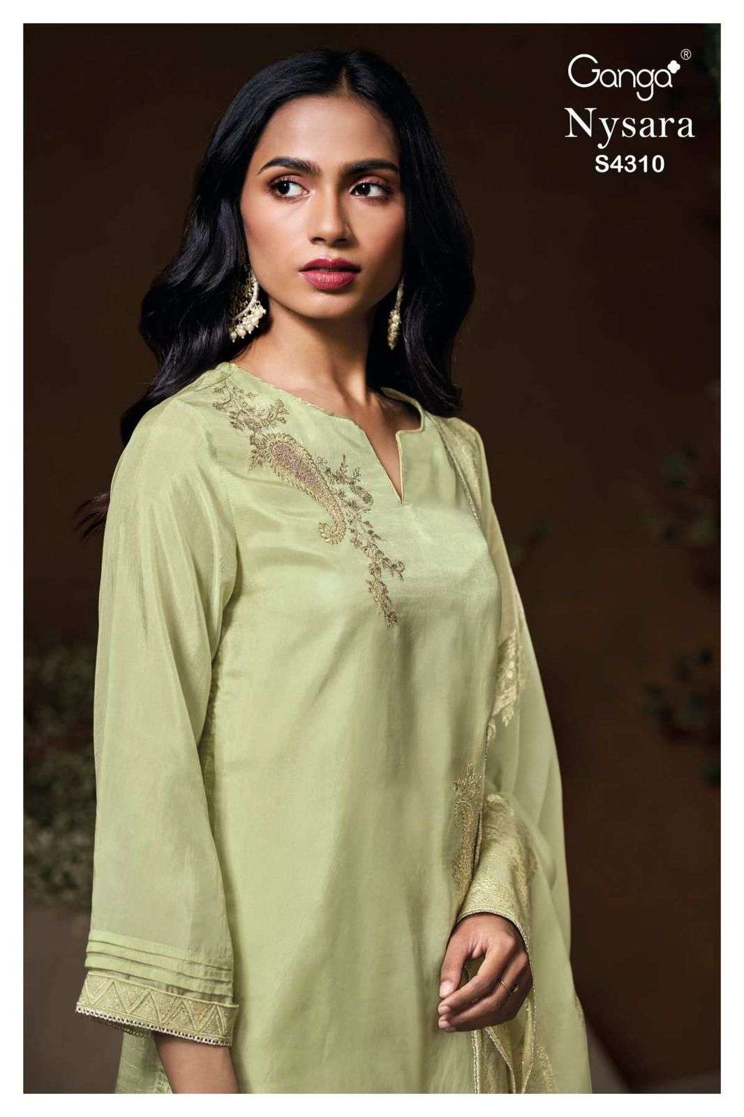 GANGA FASHION NYSARA 4310 PURE BEMBERG SILK SUIT WHOLESALER BEST RATE 2026