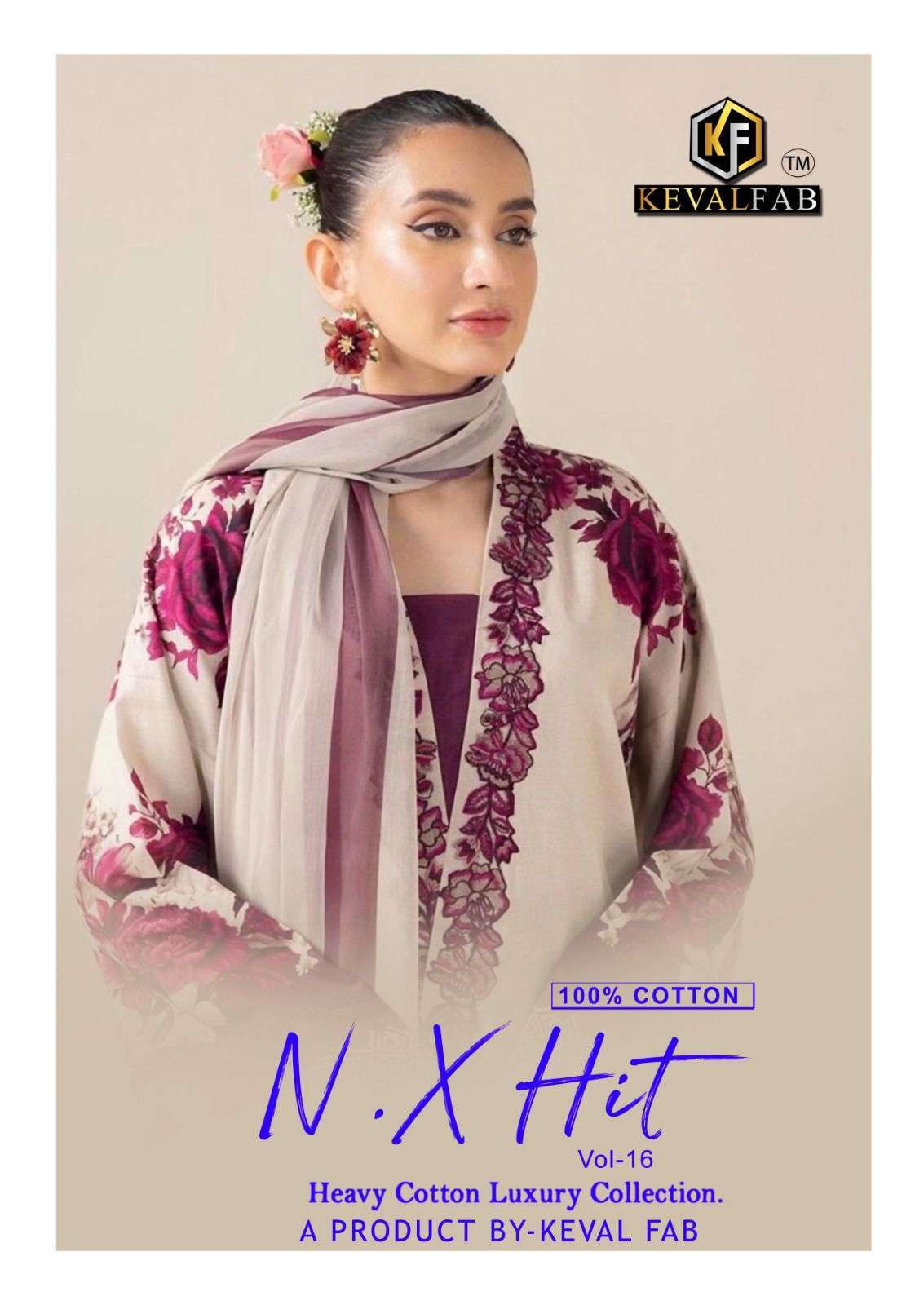 KEVAL FAB NX HIT VOL 16 COTTON PAKISTANI PRINTED SALWER KAMEEZ ...