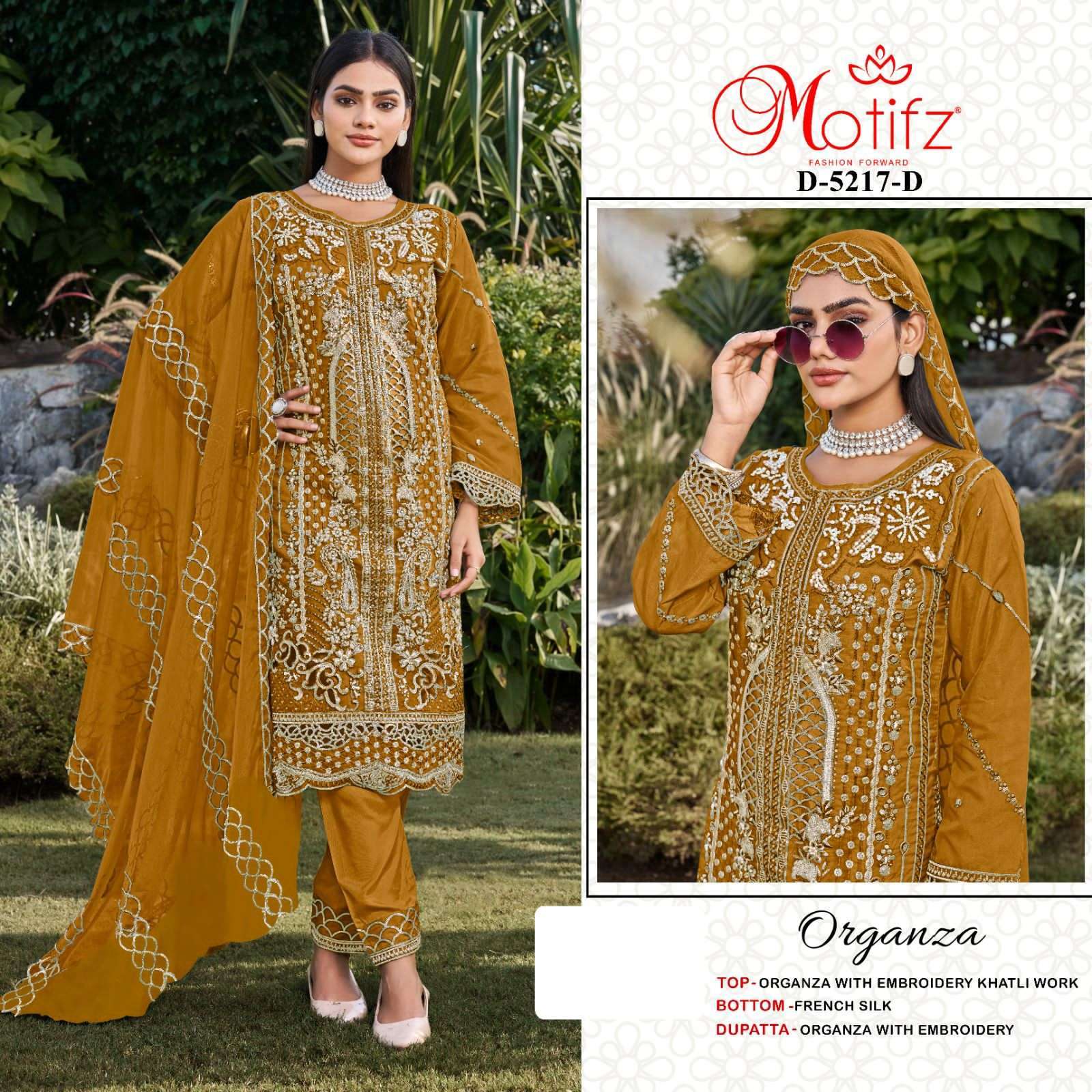MOTIFZ D 5217 COLORS PAKISTANI ORGANZA SILK SUIT CATALOG DEALER