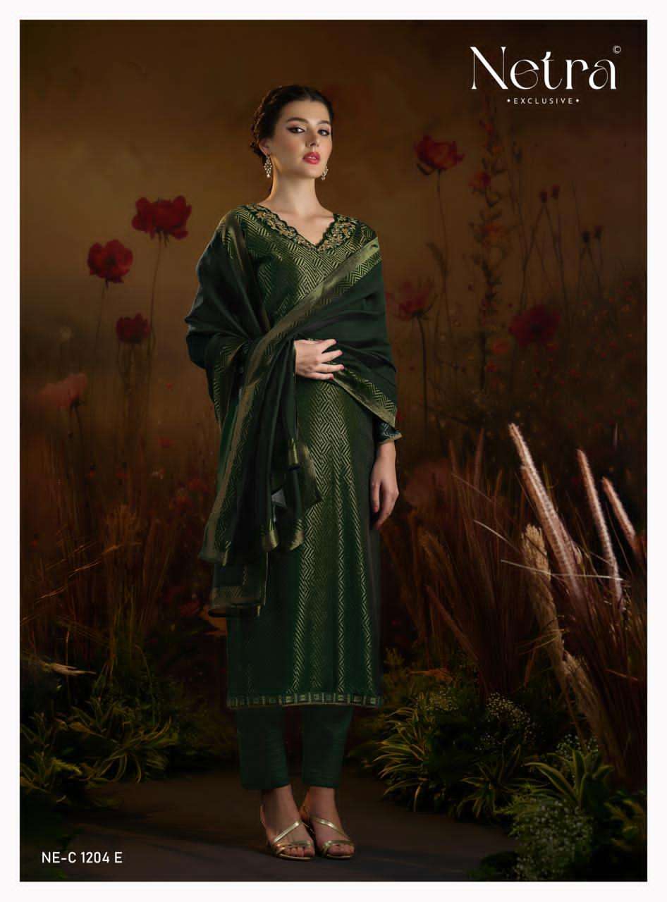 NETRA KANCHAN DESIGNER JACQUARD SILK SUIT CATALOG SUPPLIER 2026