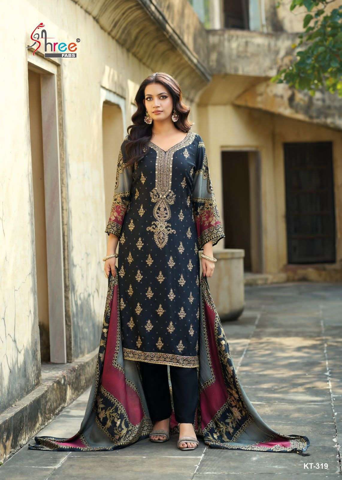 SHREE FAB KT 319 MUSLIN LADIES SUIT WHOLESALER BEST RATE 2026